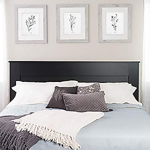 Prepac Stylish Flat Wood Panel Headboard for King Size Beds, Simplistic Wooden King Headboard 2.25" D x 81" W x 48" H, Black, BHFK-1301-1