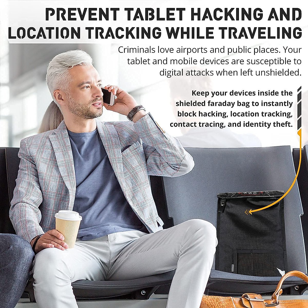 Mission Darkness NeoLok Non-Window Faraday Bag for Tablets (+ Secure Magnetic Closure) // Device Shielding for Law Enforcement & Military, Data Security, Anti-Hacking & Anti-Tracking Assurance
