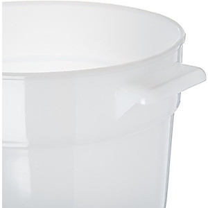Carlisle FoodService Products BPA-Free Bains Marie Round Storage Container, 2 Quart, White