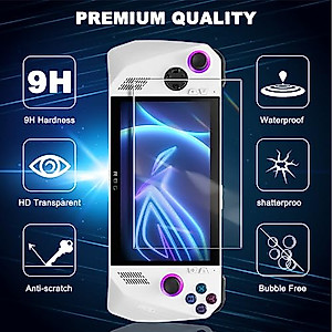 WYQLTD 4 Pack for ASUS ROG Ally 2023 Screen Protector Tempered Glass, 9H Hardness High Definition Scratch and Shatterproof