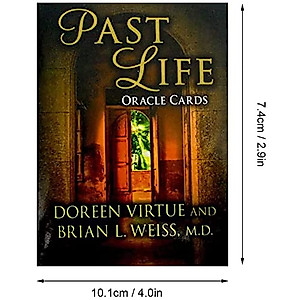 YCRMAN NC Tarot Cards, 44Pcs Board Game Card Past Life Oracle Card Life Purpose Oracle Cards Divination Fortune Telling Game Card Set for Family Friends Party