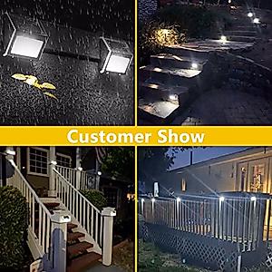 iThird Solar Step Lights, 6 LED Solar Fence Lights Waterproof Deck Step Lights Auto ON/Off Solar Powered Outdoor Lights for Decks Fences Steps Stairs Garden Backyard Patio Outside (12 Pack Daylight)