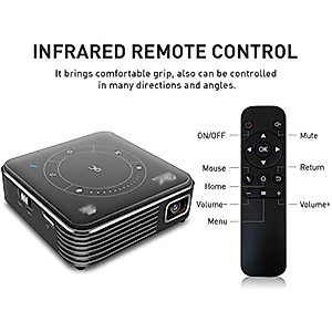 Feilx Mini Projector 2022 Upgraded Portable Video-Projector,3D HD Portable Micro WiFi Bluetooth DLP Mobile LED Projector Home Theater Support 4K