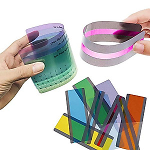 Allazone 27 PCS Reading Guide Highlight Strips 4 Style Highlight Strips Colored Overlay Highlight Bookmarks Help with Dyslexia for Children, Teacher Teaching