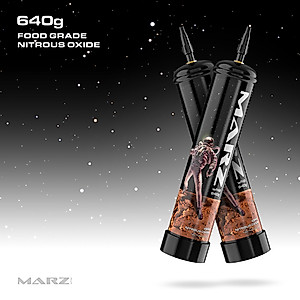 Marz Premium Whipped Cream Charger (2 Cylinders) 680g 1.1L - Food Grade Nitrous Oxide Tank Pure Flavored N2O Chargers - For Any Standard Whipping Cream Dispenser