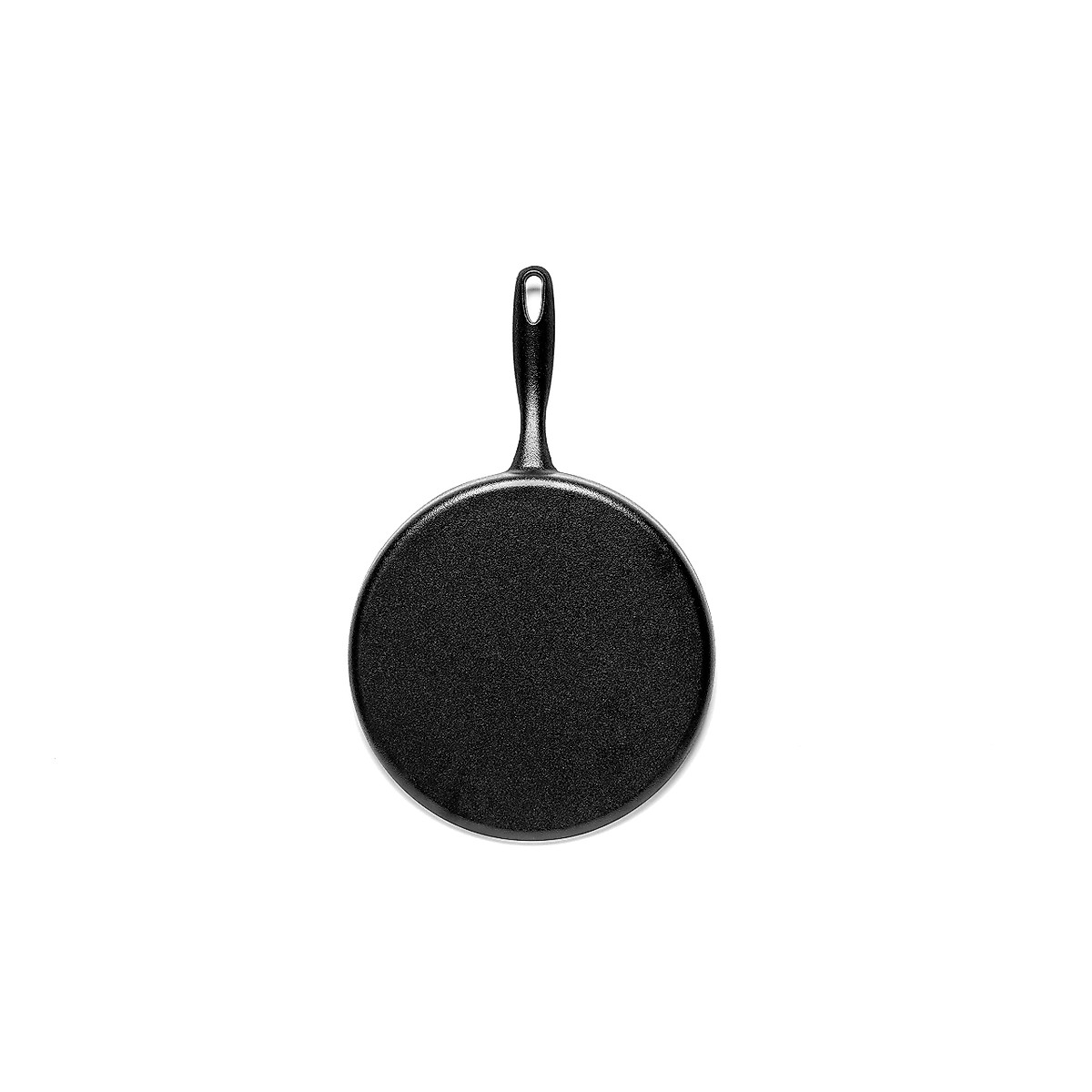 Barebones 12-Inch Flat Cast Iron Skillet - Enameled Cast Iron Fry Pan, outdoor cooking pan