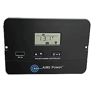 AIMS Power Flush Mount 10 Amp Solar Charge Controller 12/24V PWM