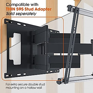 Vogel's Thin 546 Full-Motion OLED TV Wall Mount for 40-65 inch TVs | Swivels up to 180º | Max. 66 lbs (30 kg) | Max. VESA 400x400 | Ultra Slim TV Wall Mount | TÜV Certified