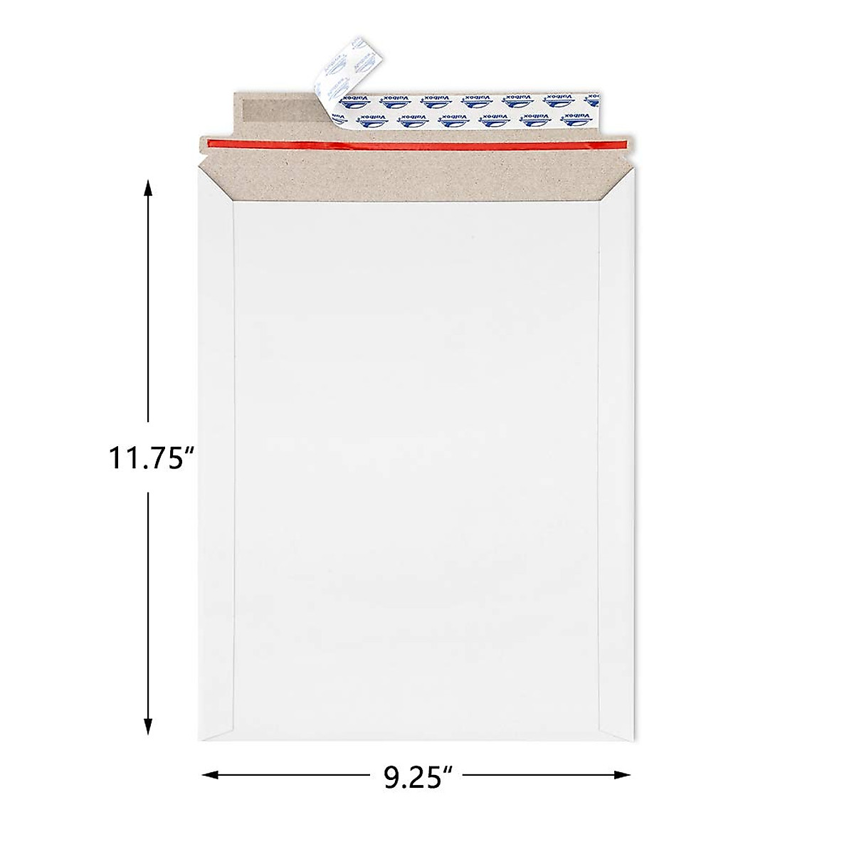 ValBox 9x11.5 Self Seal Photo Document Mailers 25 Pack Stay Flat White Cardboard Envelopes, 9.25 x 11.75 Inches