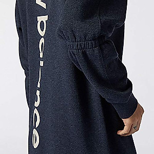 New Balance Women's Achiever Crew Sweatshirt, Eclipse Heather, Small