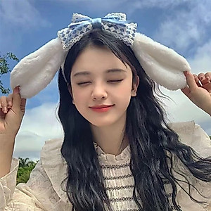 watacneer Women's Japan Cute Cardigan Sweater Kawaii JK Uniform Knitted Outerwea Cartoon Cosplay Sweaters with Hairband and Bracelet Blue