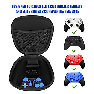 Complete Component Pack for Xbox Elite Controller Series 2 - Accessories Includes 1 Controller Carrying Case, 1 Charging Dock, 4 Thumbsticks, 4 Paddles, 1 Adjustment Tool and 1 Charging Cable(BLUE)
