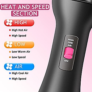 DOYOMI Enhanced Hot Air Hair Blow Dryer Brush, 3 in 1 One Step Styler Volumizer for Fast Drying, Straightening, Curling and Volumizing with Anti-frizz Ceramic Barrel Negative Ion, 55MM Oval Shape