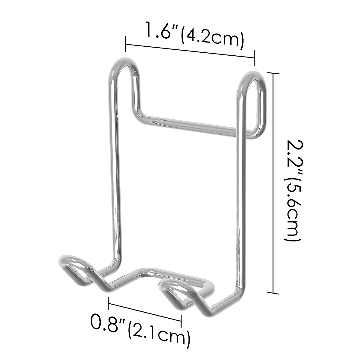 Linkidea Shower Caddy Shelf Hooks, Stainless Steel Hangers for Wall Mounted Shower Room Basket Attachment, Organize Loofah, Razor, Body Brush, Compatible with Gillette Fusion5 (Silver 4Pack)