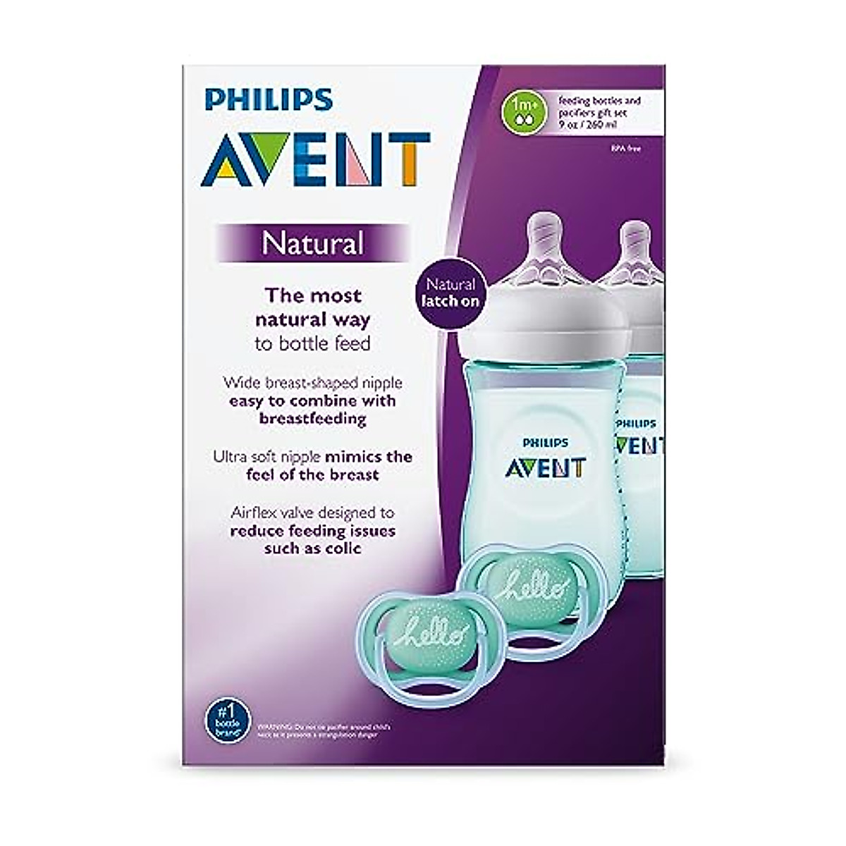Philips Avent Natural Baby Bottle Teal Gift Set SCD113/24