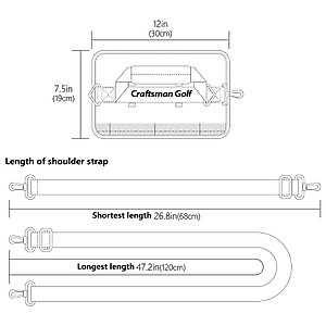 Craftsman Golf Portable Mini Carry Bag Shoulder Sleeve Bag Ideal for Golf Course (Blue (Update))