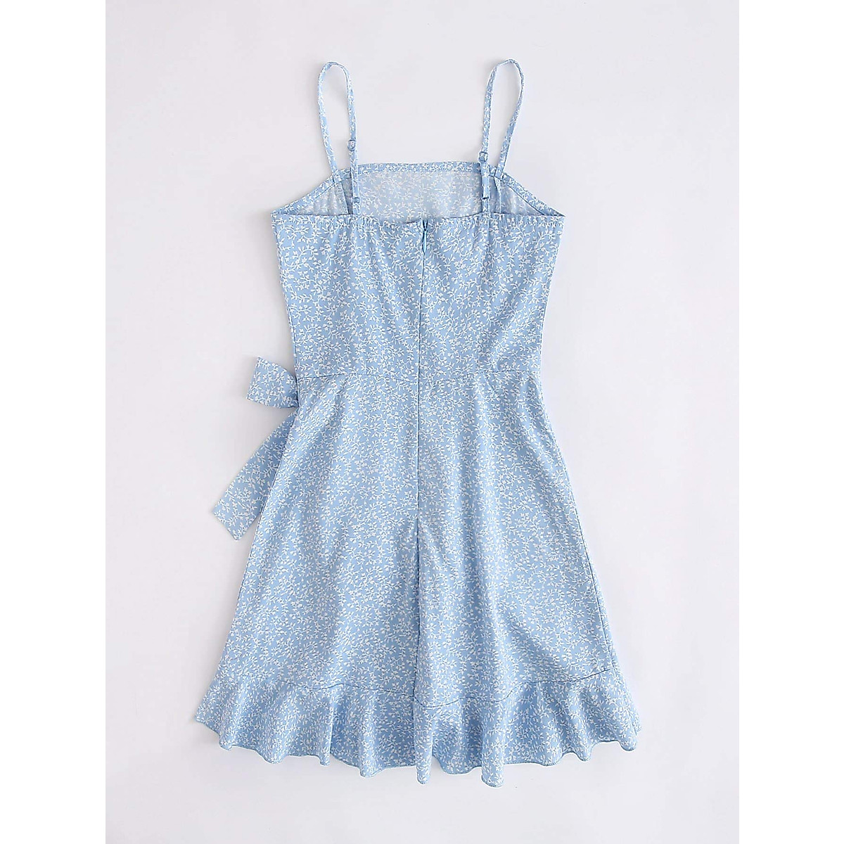 SOLY HUX Girl's Spaghetti Strap Dress Floral Print Sleeveless Summer Beach Casual Sundress A-line Mini Dresses