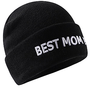 Funny Gifts for Dad from Daughter Son Fathers Day Beanie Winter Hat Christmas Stocking Stuffers for Men Daddy Step Dad Him Black