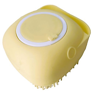 Dog scrubber bath, Dog bath brush with soap dispenser, Dog wash brush, Grooming Cleaning Comb, with Soft Silicone Rubber Bristles, Puppy Kitten Hair Brush Washing Pet Paws