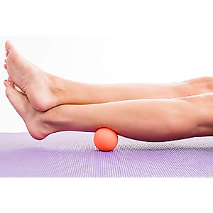 Velocity Massage Lacrosse Ball for Muscle Knots, Myofascial Release, Yoga & Trigger Point Therapy - Firm Rubber Scientifically Designed for Durability and Reliability - Red, 2 Balls