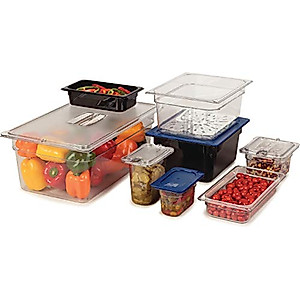 Carlisle FoodService Products Storplus 1/2-Size Food Pan for Catering, Buffets, and Restaurants, Polycarbonate 6 Inches Deep, Clear