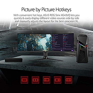ASUS ROG Strix XG43VQ 43? Super Ultra-Wide Curved HDR Gaming Monitor 120Hz (3840 x 1200) 1ms FreeSync 2 HDR DisplayHDR 400 90% DCI-P3,BLACK