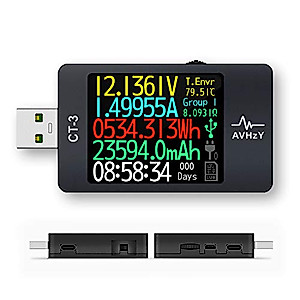 AVHzY USB Power Meter USB 3.1 Tester Digital Multimeter Current Tester Voltage Detector Lua Interpreter Integrated DC 26V 6A PD 2.0/3.0 QC 2.0/3.0/4.0 pps Trigge