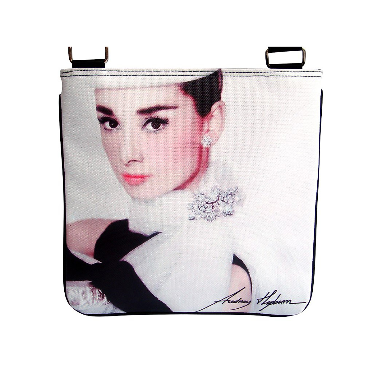 Audrey Hepburn Signature Retro Messenger Sling Cross Body Bag Purse