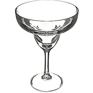 Carlisle FoodService Products Alibi Margarita Glass for Restaurants, Catering, Kitchens, Plastic, 16 Ounces, Clear