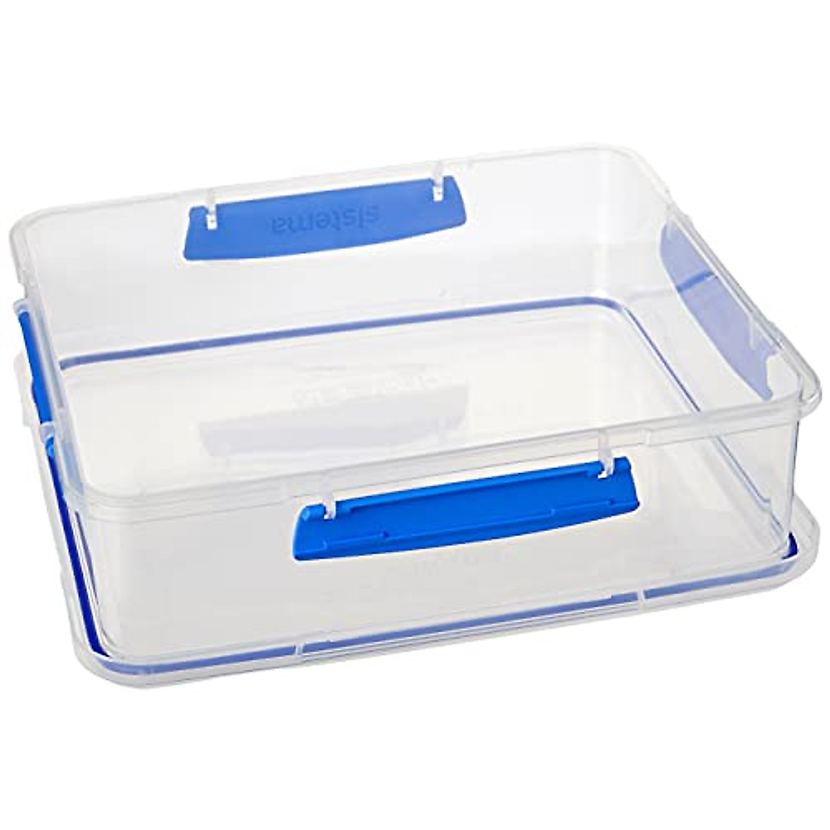 Sistema KLIP IT Utility Collection Bakery Box Food Storage Container, 14.8 Cup, Clear/Blue | BPA Free