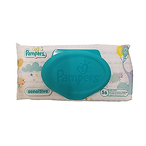 Pampers Swaddlers Diapers, Size 1, 20 Count - Pampers Sensitive Wipes Travel Pack 50 Count.