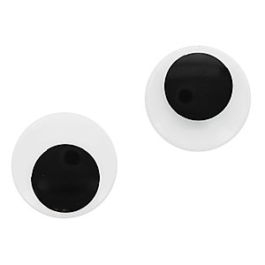 Essentials by Leisure Arts Eyes Paste On Moveable 35mm Black 2pc Googly Eyes, Google Eyes for Crafts, Big Googly Eyes for Crafts, Wiggle Eyes, Craft Eyes