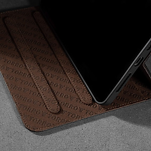 TORRO Case Compatible with iPad Mini 7/6 – Genuine Leather iPad Mini 7th / 6th Generation (2024/2021) Cover with Stand Function, Apple Pencil Connectivity and Wake Sleep Function (Dark Brown)