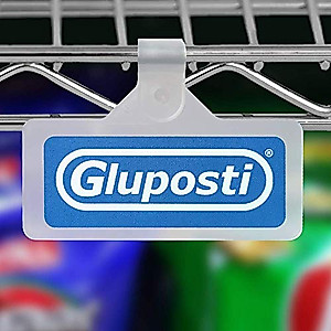 25 Clear Plastic Wire Shelf Label Holders for Adhesive Labels, Professional Display Retail Price Tag Ticket Hanger Clips, Snap On Pantry Sign Label Holder for Wire Shelves & Baskets (3" W x 1.25" H)