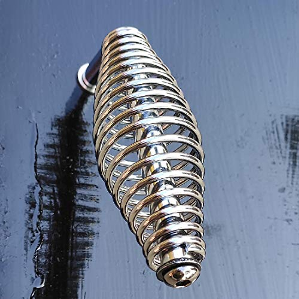 Gooyoou 5" Stainless Spring Handle with 1/2" Steel Rod for BBQ pits Trailers, Custom Metal Projects, Custom Built Grills, Smokers, Pits, Wood Stoves,cabinets