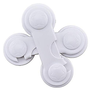 (2-Pack) Cabinet Locks, Adhesive Babyproof Multi-Purpose Latches/Tough Plastic Locks for Refrigerators, Cabinets, Drawers, Dishwasher, Keeps Cabinets Closed, Child Safety by KinderGard