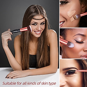 BS-MALL Makeup Brushes Stand Up Premium Synthetic Foundation Powder Concealers Eye Shadows (14Black)