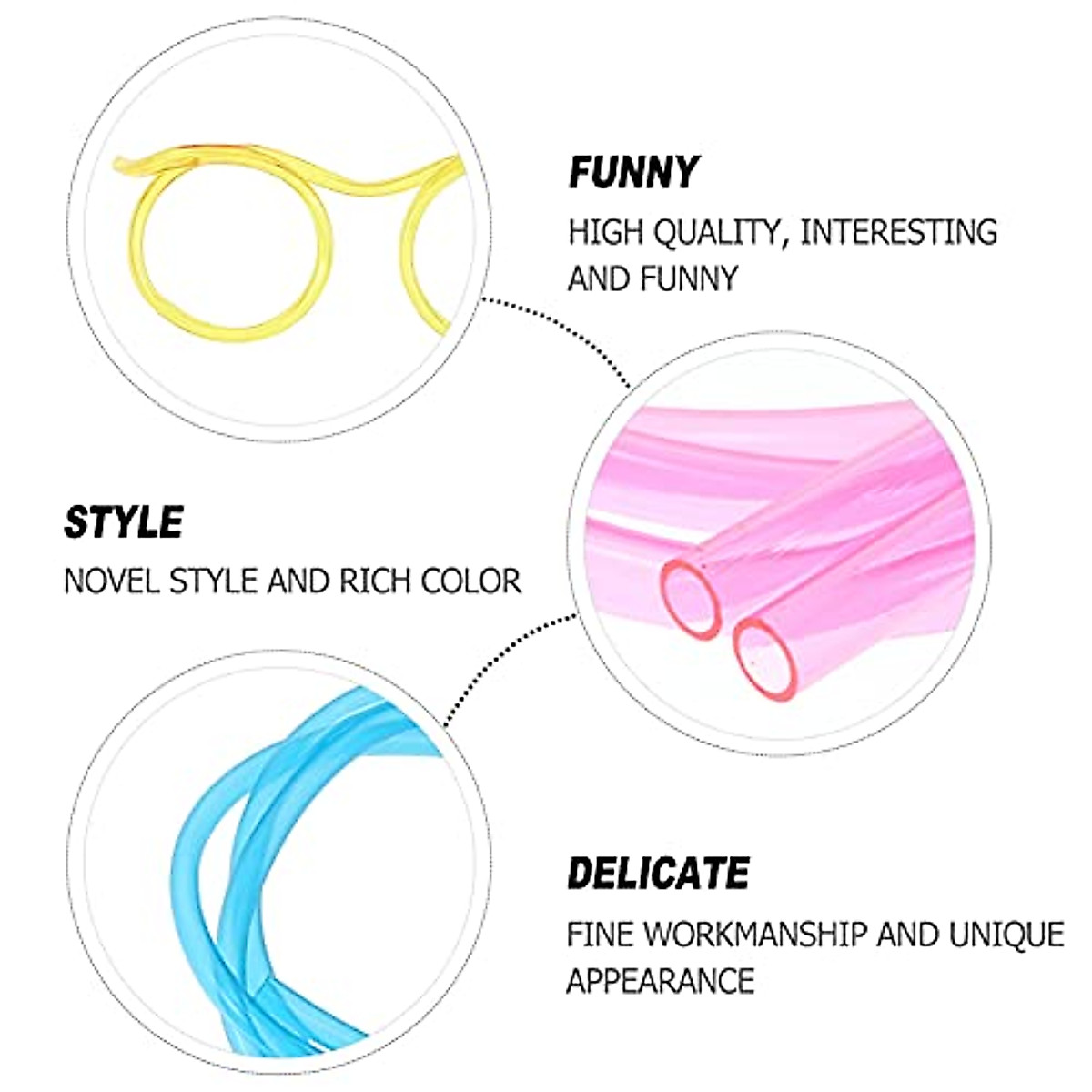 Healifty Straw Sunglasses 12pcs Glasses Straw Flexible Drinking Straw Fun Party Drinking Straw Glasses Cocktail Straws Stirrer Silly Straw Glasses Child Pvc Unique Blender