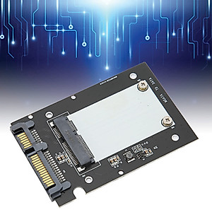 Msata to SATA III Adapter, Support Half Size 26.8MM and Full Size 50.95MM MSata SSD, 6Gbps Speed, PCB Material Support MSata SSD Solid State Disk for Desktop Use