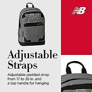 Concept One New Balance Laptop Backpack, Legacy Travel Bag for Men and Women, Grey, One Size