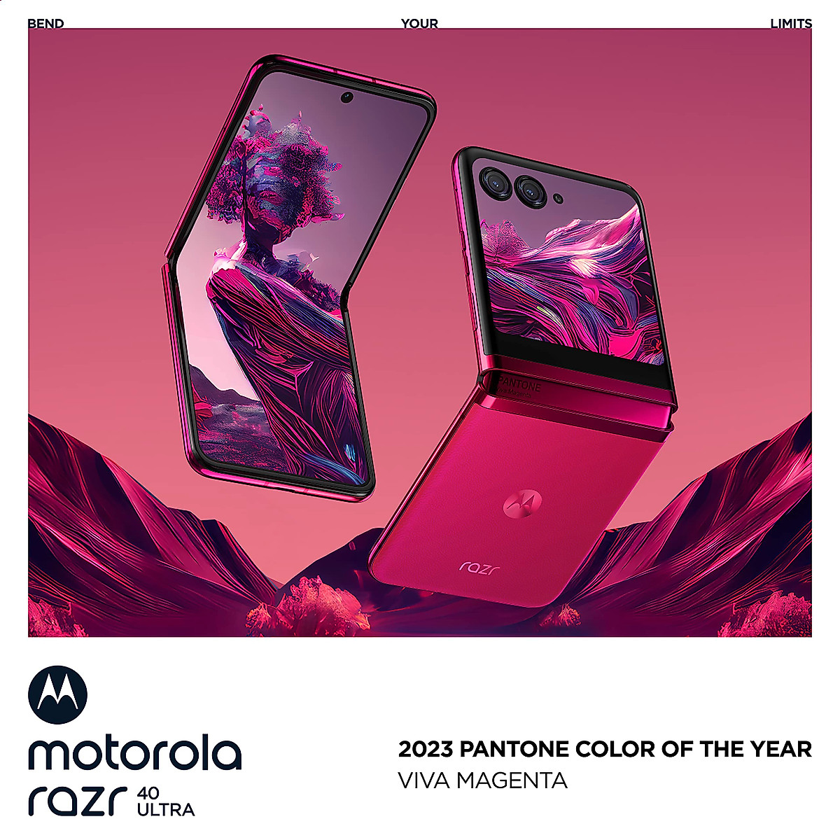 Motorola Razr 40 Ultra Dual-Sim 256GB ROM + 8GB RAM (GSM Only | No CDMA) Factory Unlocked 5G Smartphone (Red) - International Version