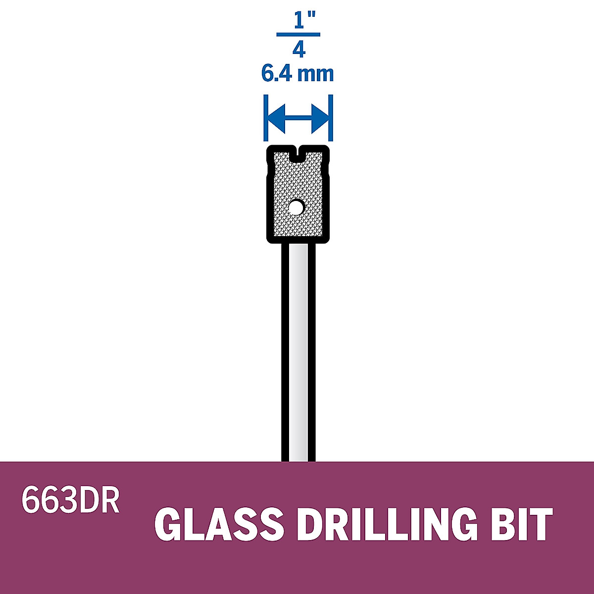 Dremel 663DR 1/4-Inch Glass Drilling Bit