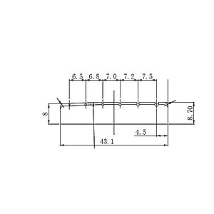Guyker 43mm Guitar Nut - Pre-Slotted Brass Nuts Replacement Compatible with 6 String Electric Bass Guitar