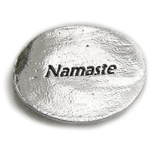 Basic Spirit Lotus / Namaste Pocket Token (Coin) * Handcrafted Pewter Home Lead-Free CN-57