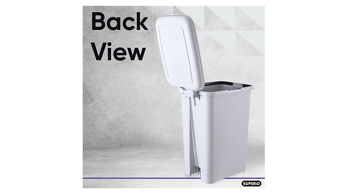Superio Slim Trash Can – 6.5 Gallon Step-On Convenience