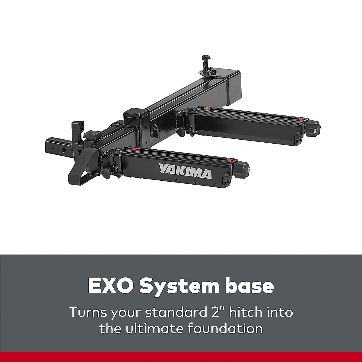 Yakima EXO SwingBase 2 Inch Hitch Swinging Base Rack Storage System with Accessory Arm, HitchLock, and 2 SKS Locks for EXO Accessories, Black