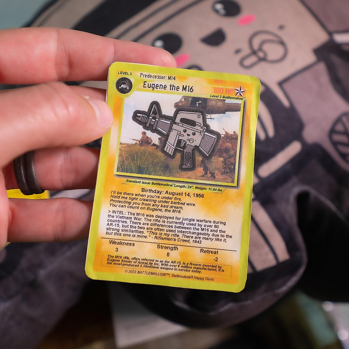 Tacticouture Battle Buddies™ - Eugene The M16-23 Inch, AR15 Gun Assault Rifle Plush - Original Jumbo Ultrasoft Official Plushie Kawaii Stuffed Pillow Cushion