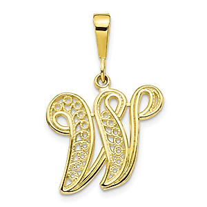 10k Initial W Pendant Q10C242/W