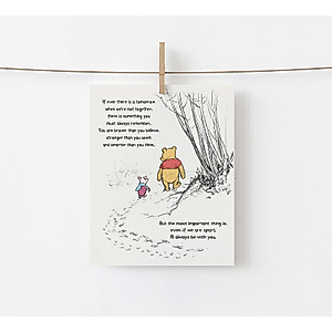 If Ever There Is A Tomorrow, Winnie Wall Art, A. A. Milne the Pooh Quote Classic Poster, Nursery Wall Decor, Encouragement Gift for Kids, Unframed Print (8"x10")