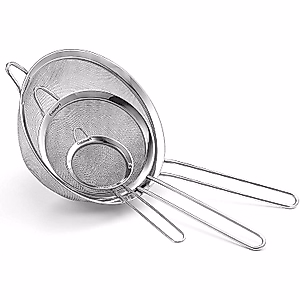 Cuisinart CTG-00-3MS Set of 3 Fine Set of Mesh Strainers, Stainless Steel, Pack of 3